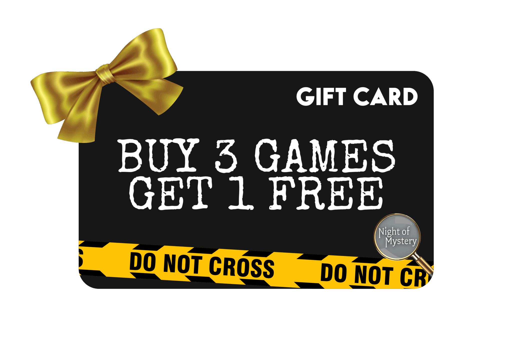 Night of Mystery Gift Card | Murder Mystery Game Gift Card